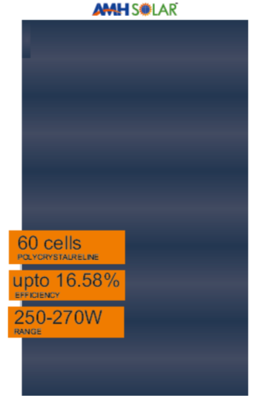 AMH Solar | Poly 250-270W (60 Cells) | Solar Panel Datasheet | ENF ...