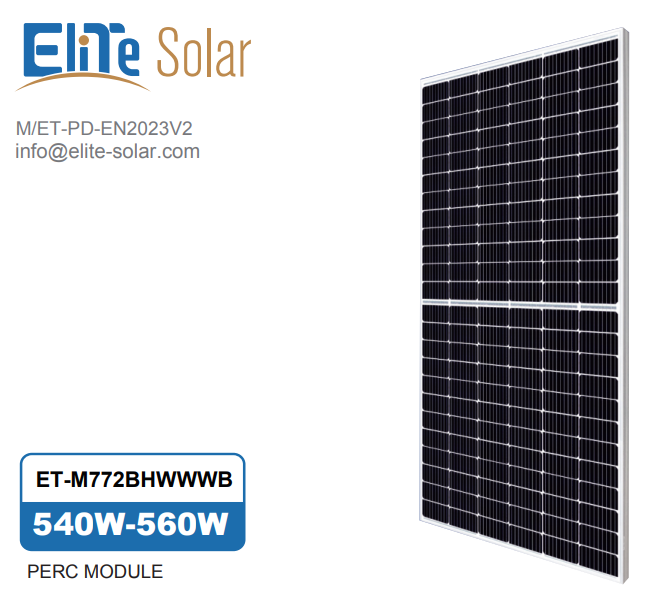 EliTe Solar | ET-M772BHWWWB 540-560W | Solar Panel Datasheet | ENF ...