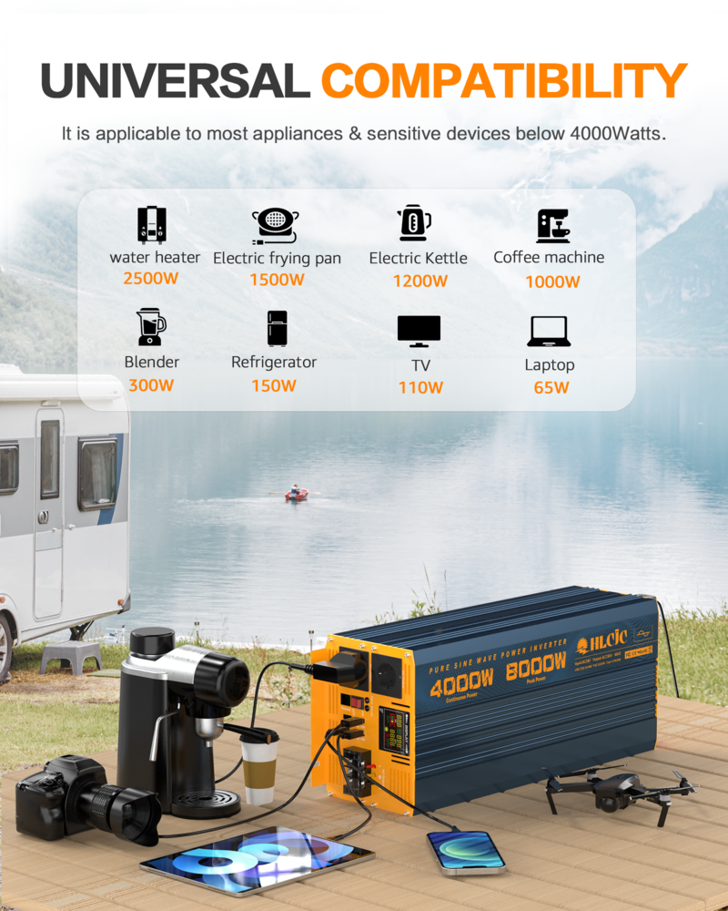 Junchipower | 4000W Pure Sine Wave Power Inverter | Solar Inverter ...