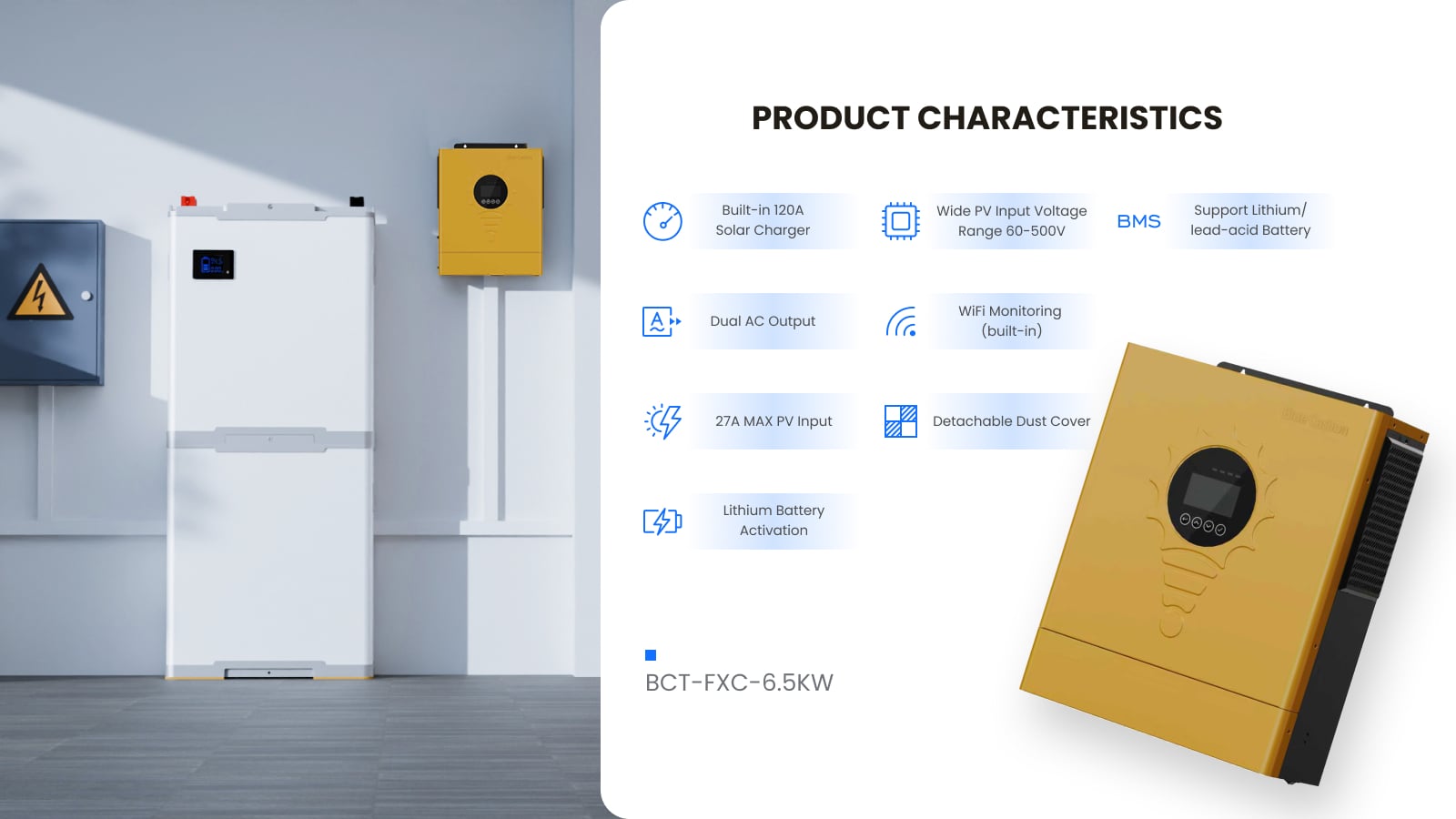 Blue Carbon | Solar Inverter BCT-FXC-6.5KW | Solar Inverter Datasheet ...