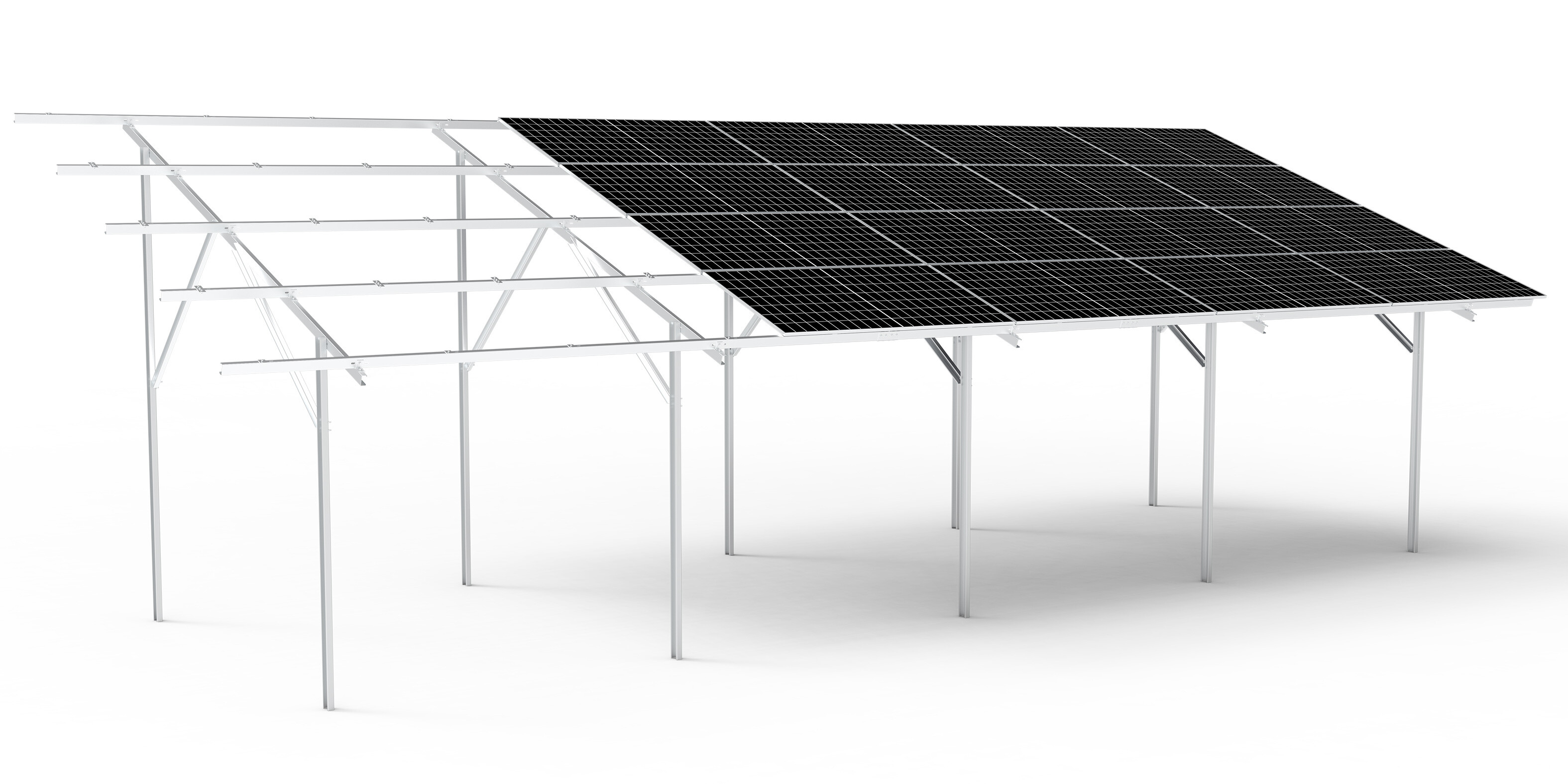 TonKor | TonKor Steel Dual Post Pile Driven Ground Mount | Solar ...