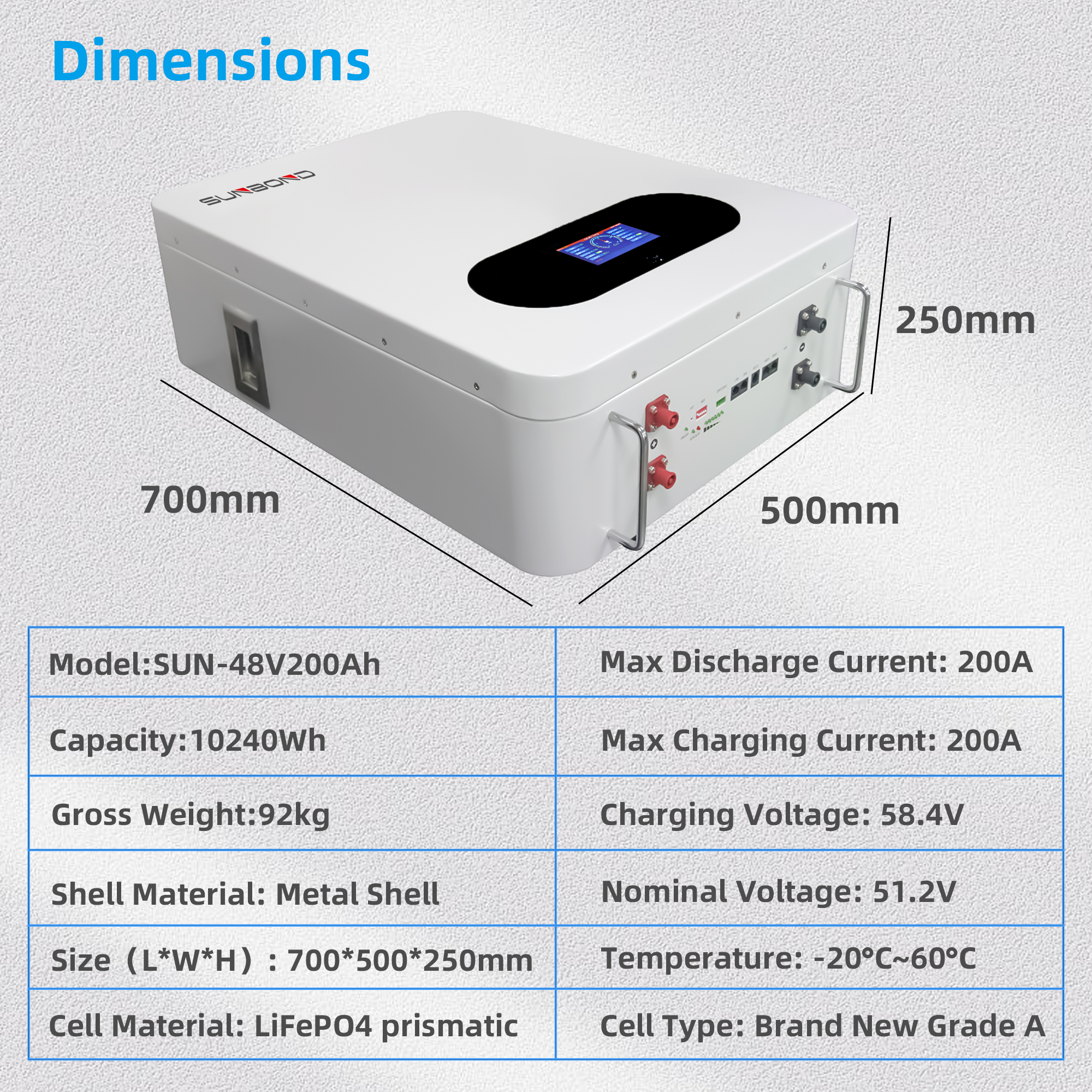 SunBond Tech Inc. | SUNB-LFP-48WM | Solar Storage System Datasheet ...