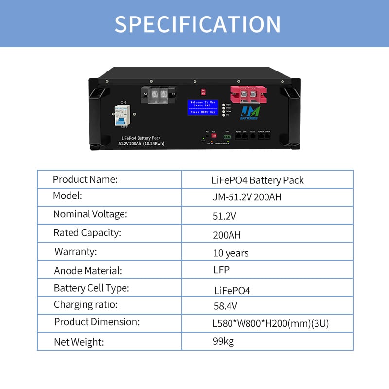 JM Batteries | JM-5.12V200AH-10KWH | Solar Storage System Datasheet ...