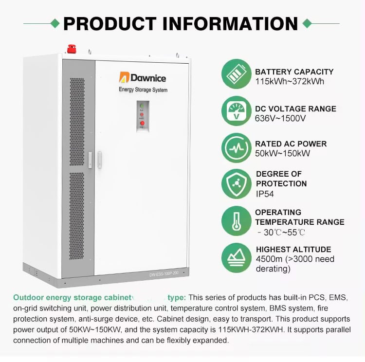 Dawnice Battery | 100kW 200kWh All In One Energy Storage System with pcs | Solar Storage System ...