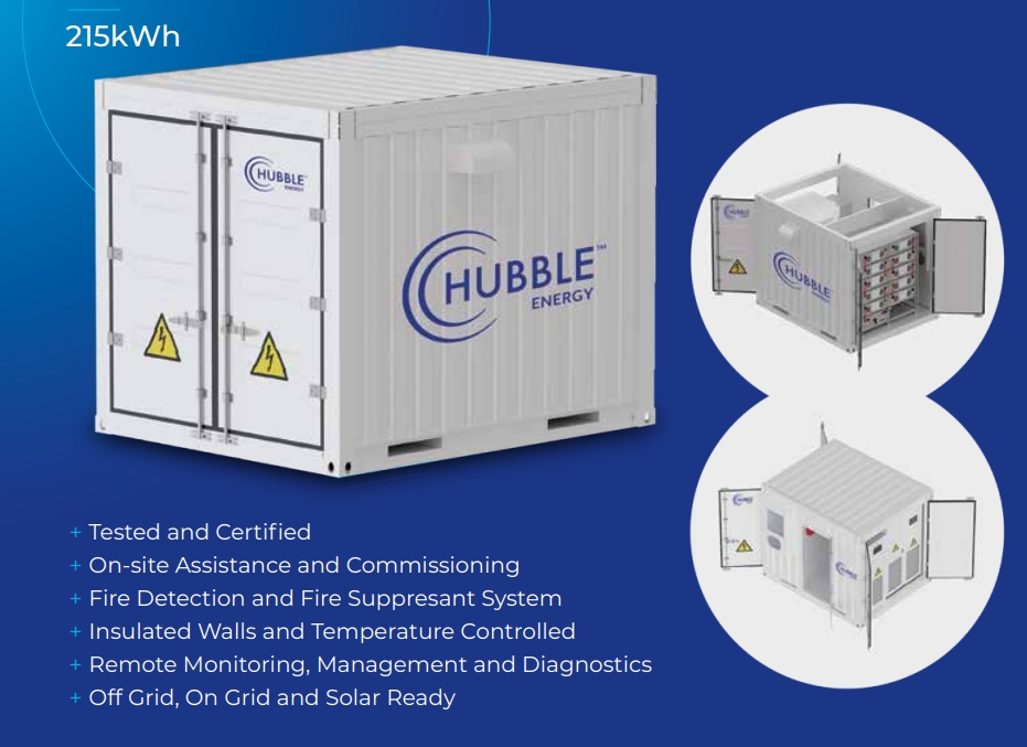 Hubble Energy | Container Solutions 215kWh HV | Solar Storage System ...