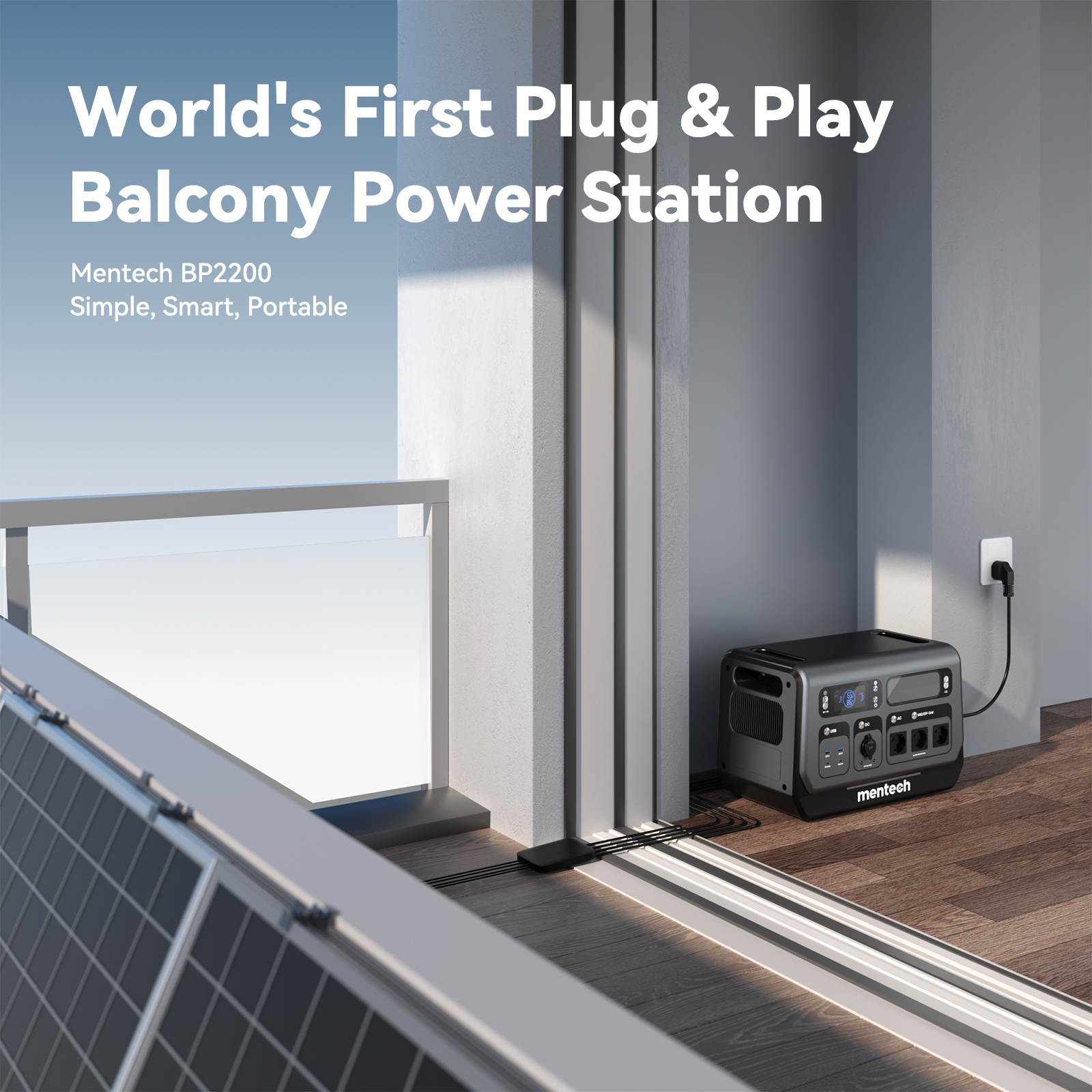 Mentech | PowHub BP2200 Balcony ESS All in One | Solar Storage System ...