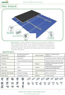 Sunice Solar | S.Rac Kliplok | Solar Mounting System Datasheet | ENF ...