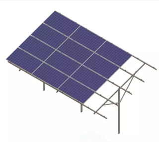 SR Solar | Carbon Steel Single Pile Ground Solar Mounting System ...