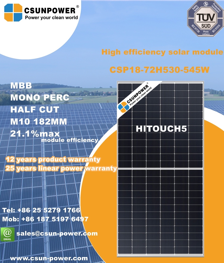 Hanersun Technology | HITOUCH5 540W | Solar Panel Datasheet | ENF Panel ...