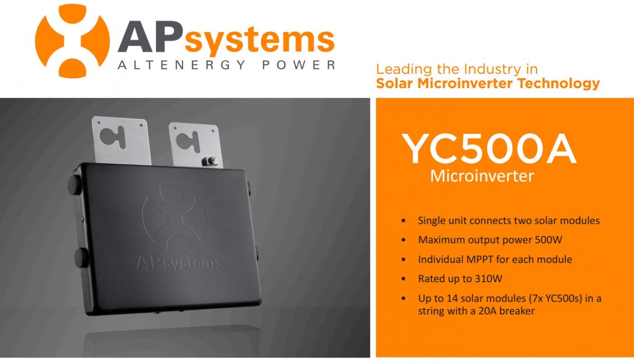 APsystems | YC500 | Solar Inverter Datasheet | ENF Inverter Directory
