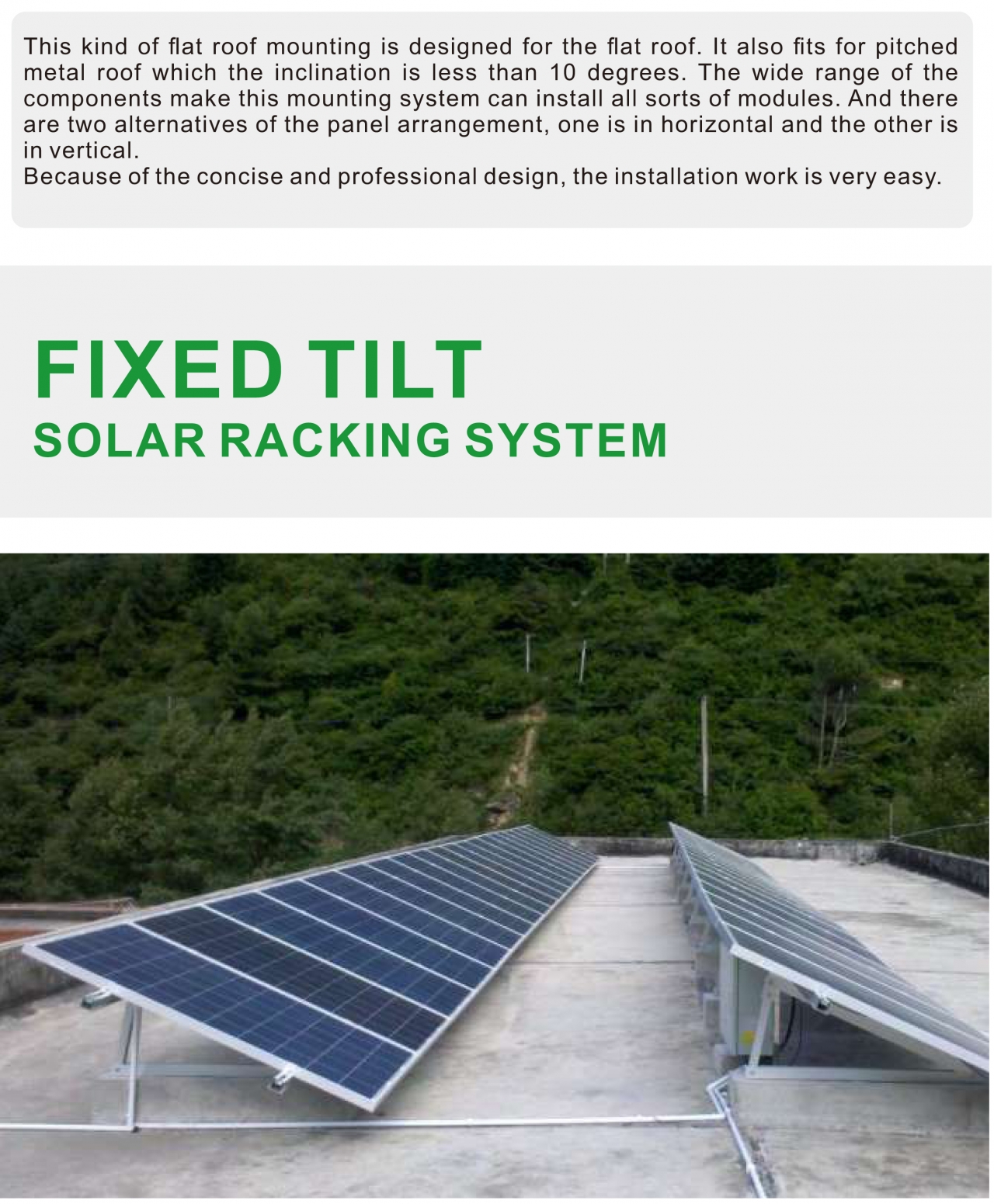 Solar First | Fixed Tilt Solar Racking System | Solar Mounting System Datasheet | ENF Mounting ...