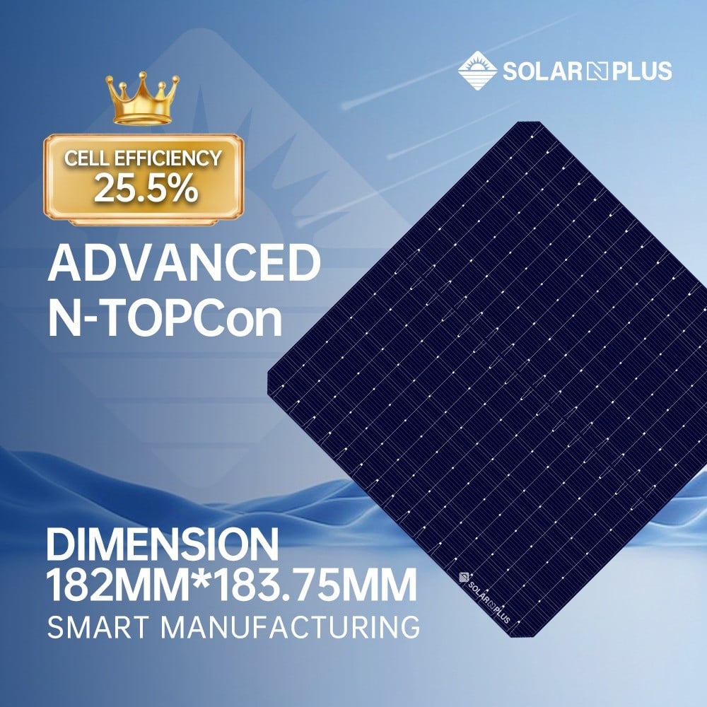Solar N Plus | N-TOPCon-183.75-16BB | Solar Cell Datasheet | ENF Solar Cell Directory