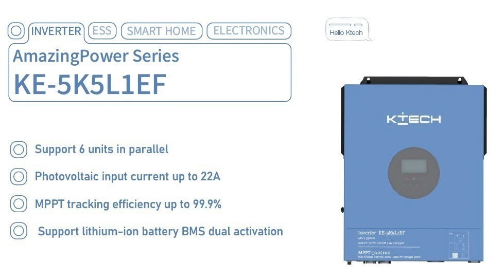 Ktech Energy | KE-3/3K3/5/10KL1EF | Solar Inverter Datasheet | ENF Inverter Directory